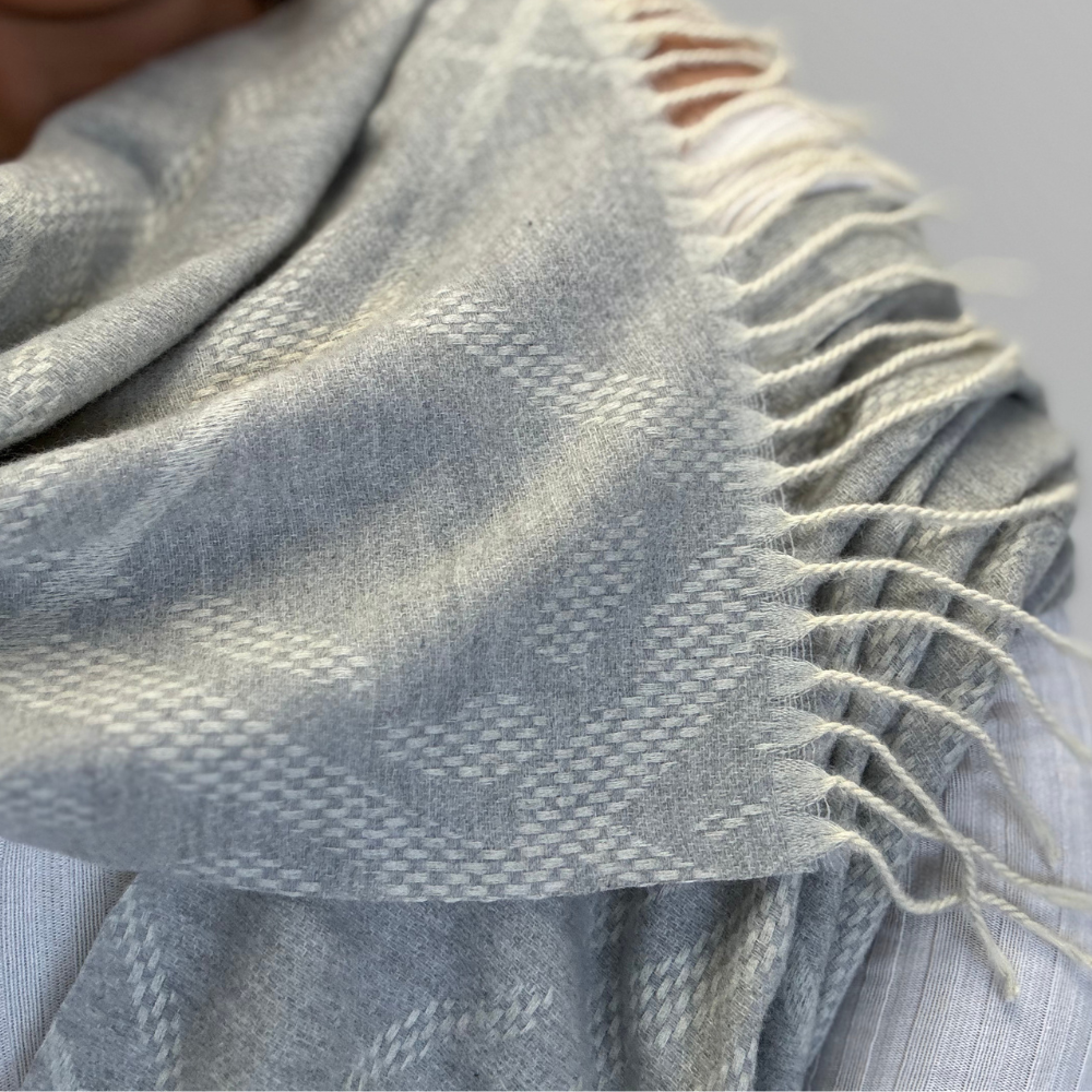 Scarf | Instinct Woven in Grey by Queen Of The Foxes | Shop online now